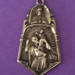 Vintage catholic sterling pendant | Jewelry | Vintage Sterling St ...
